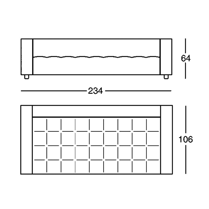 Zanotta KILT 3-Sitzer Sofa